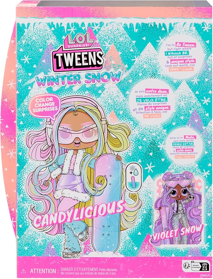 Mały Zestaw LOL Surprise! Tweens Winter Snow Lalka kolekcjonerska Candylicious 17 cm i 10 ...