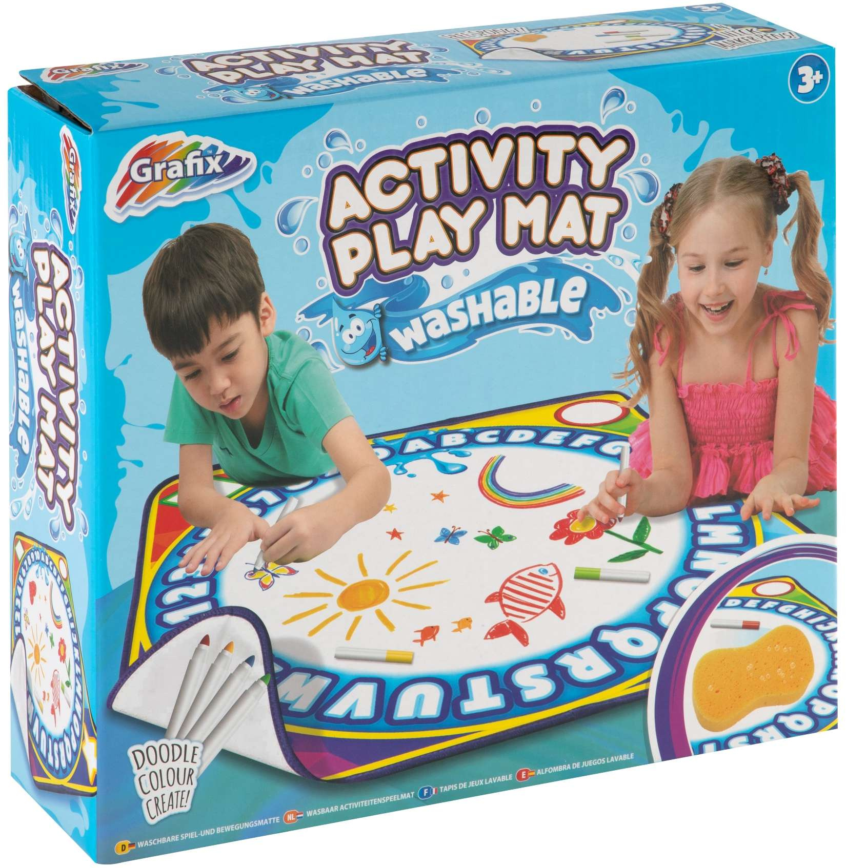 Activity Play Mat Zmywalna mata tablica do rysowania + mazaki : Humbi.pl