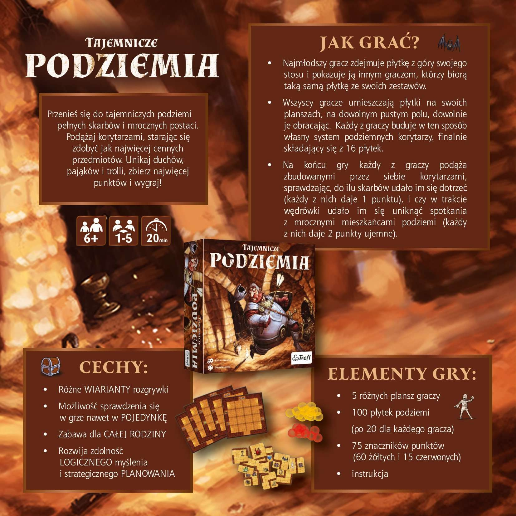 Gra rodzina Tajemnicze Podziemia : Humbi.pl