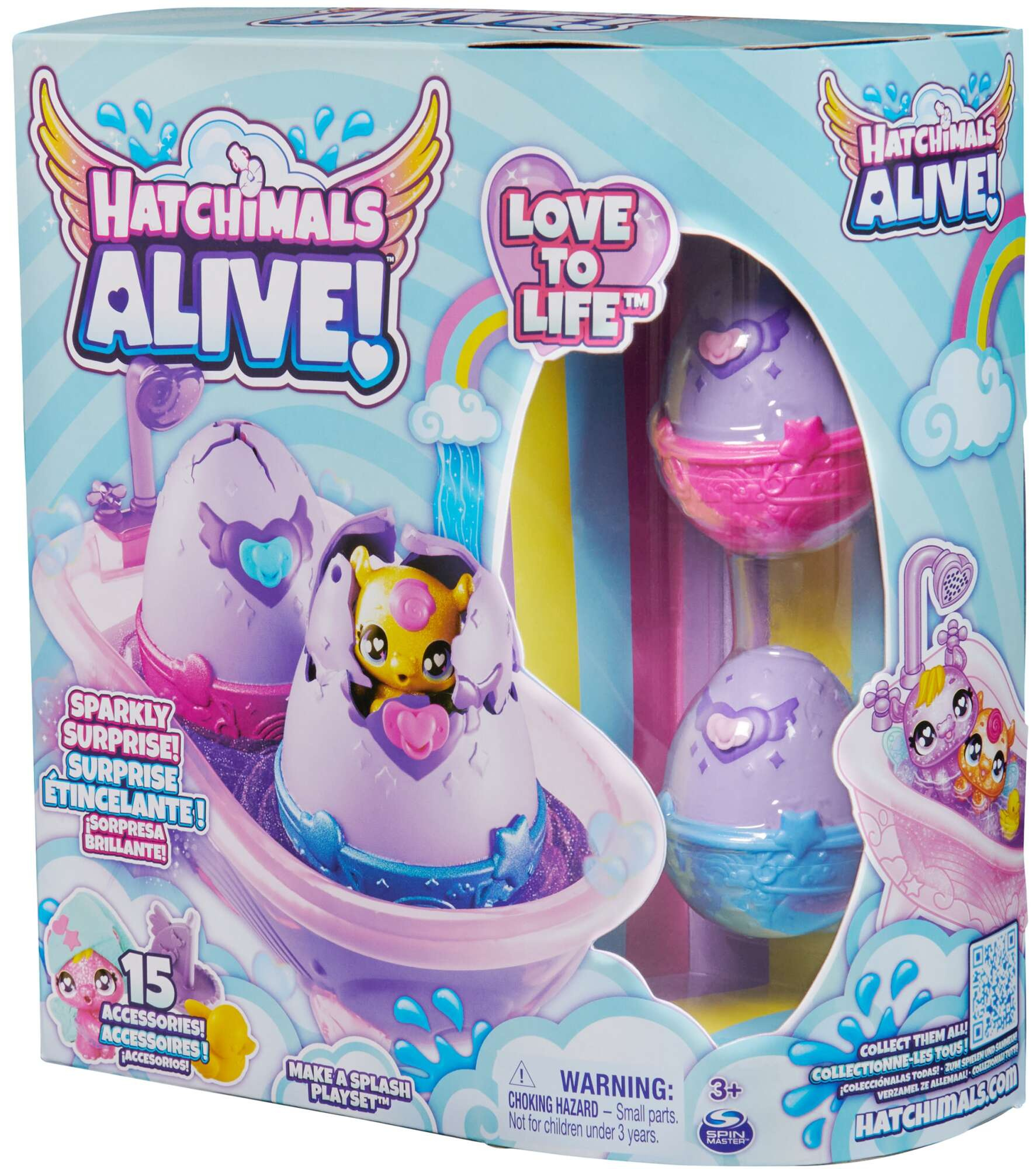 Hatchimals Alive! Love to Live Kąpiel brokatowych figurek + jajka i ...