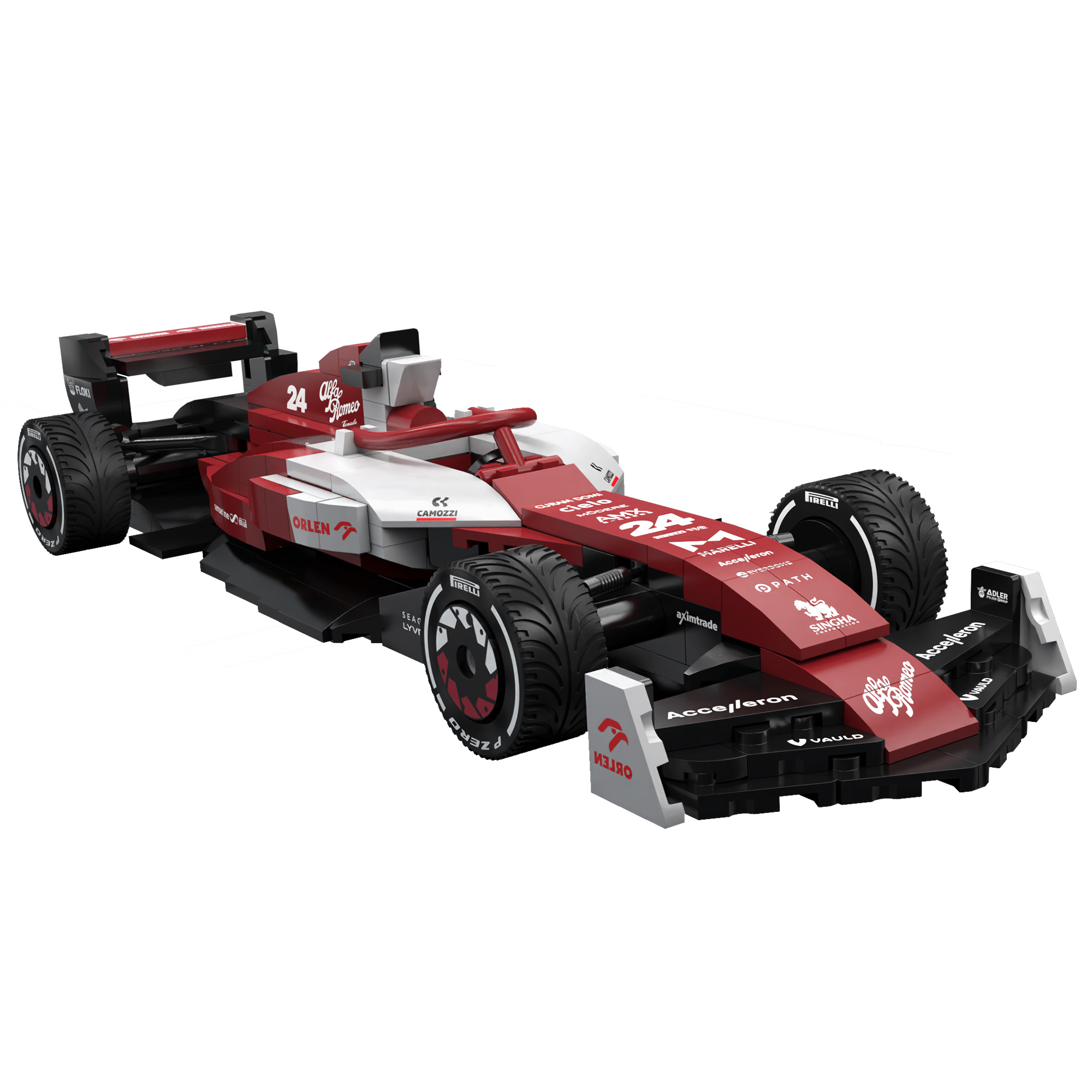 CaDA f1 Klocki konstrukcyjne czerwony samochód wyścigowy Alfa Romeo F1 ...