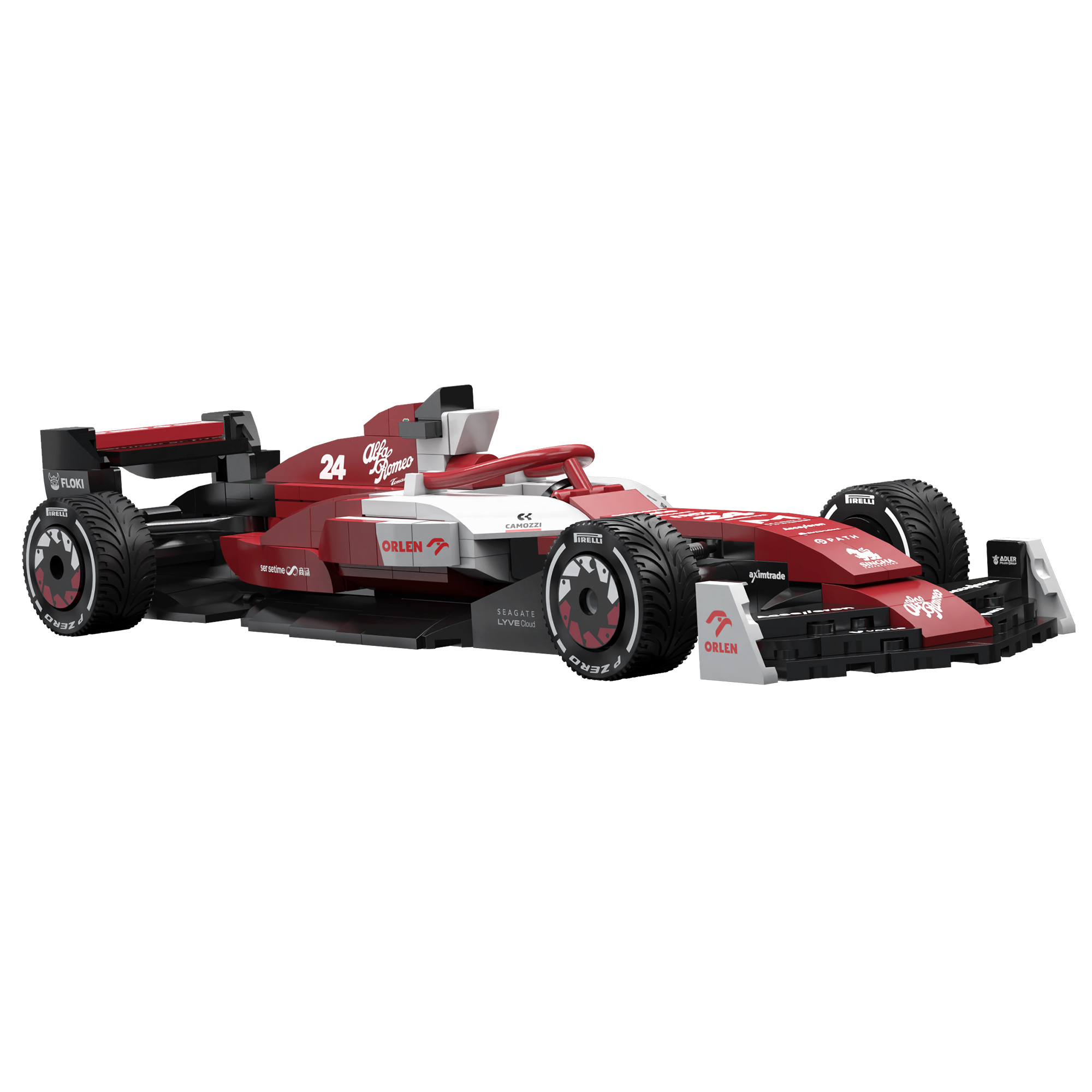 CaDA f1 Klocki konstrukcyjne czerwony samochód wyścigowy Alfa Romeo F1 ...