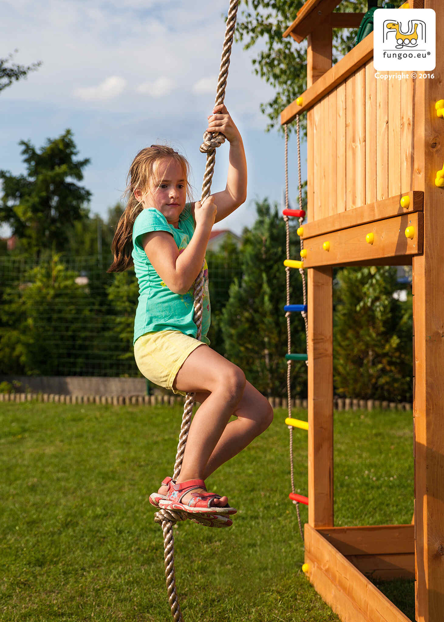 Lina wspinaczkowa do wspinaczki treningowa dla dzieci na plac zabaw 2,7 ...