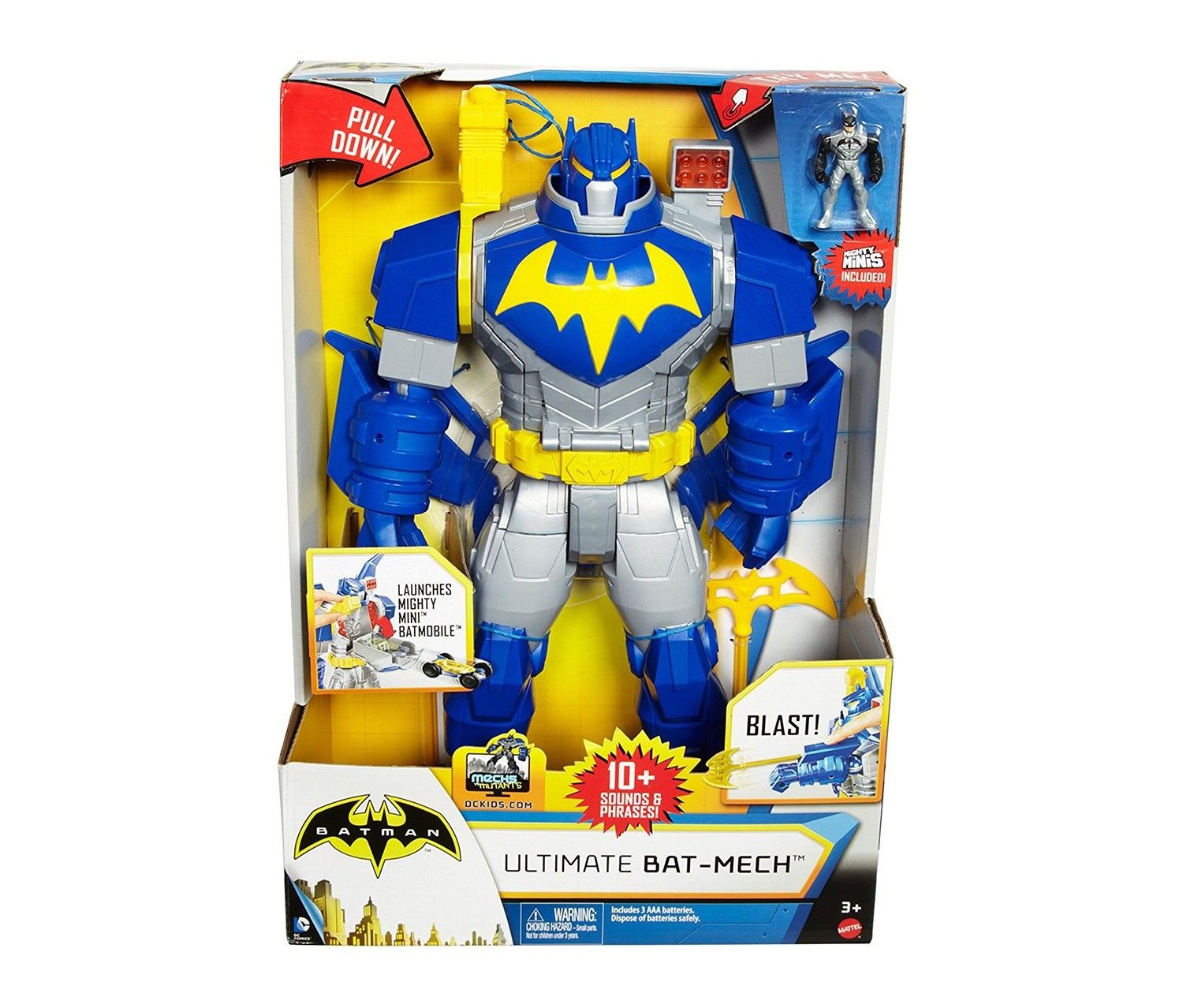 Mattel Batman Ultimate Robot BAT-MECH DPH15 z Batmobilem, figurką ...