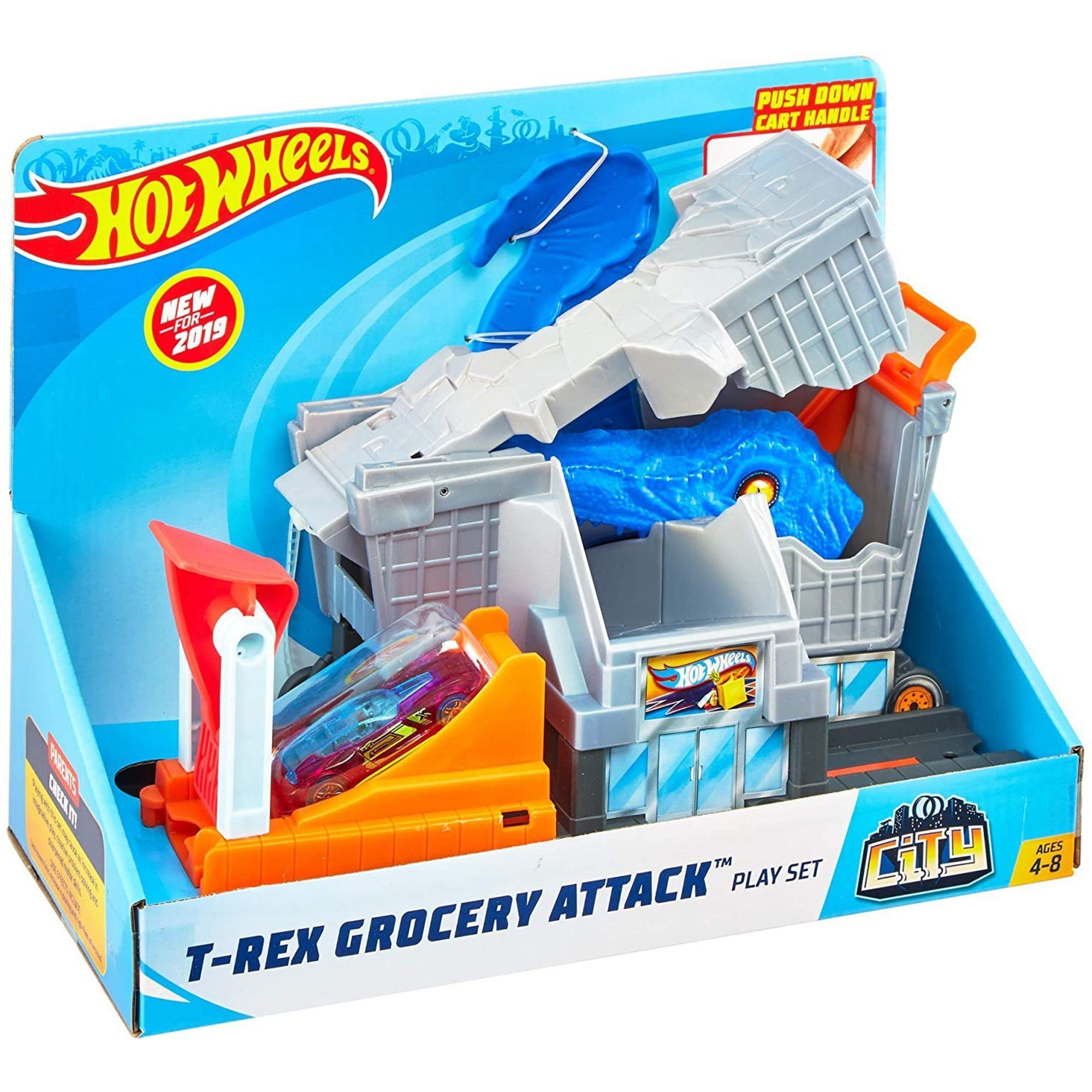 Mattel tor Hot Wheels City T-Rex + autko : Humbi.pl
