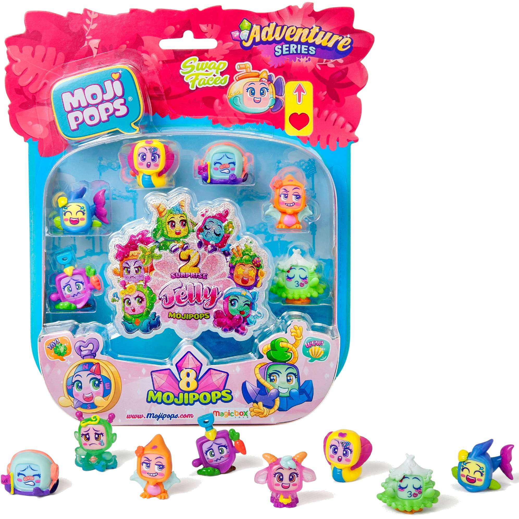 Moji Pops Adventure series Jelly zestaw 8 figurek Mojipops : Humbi.pl