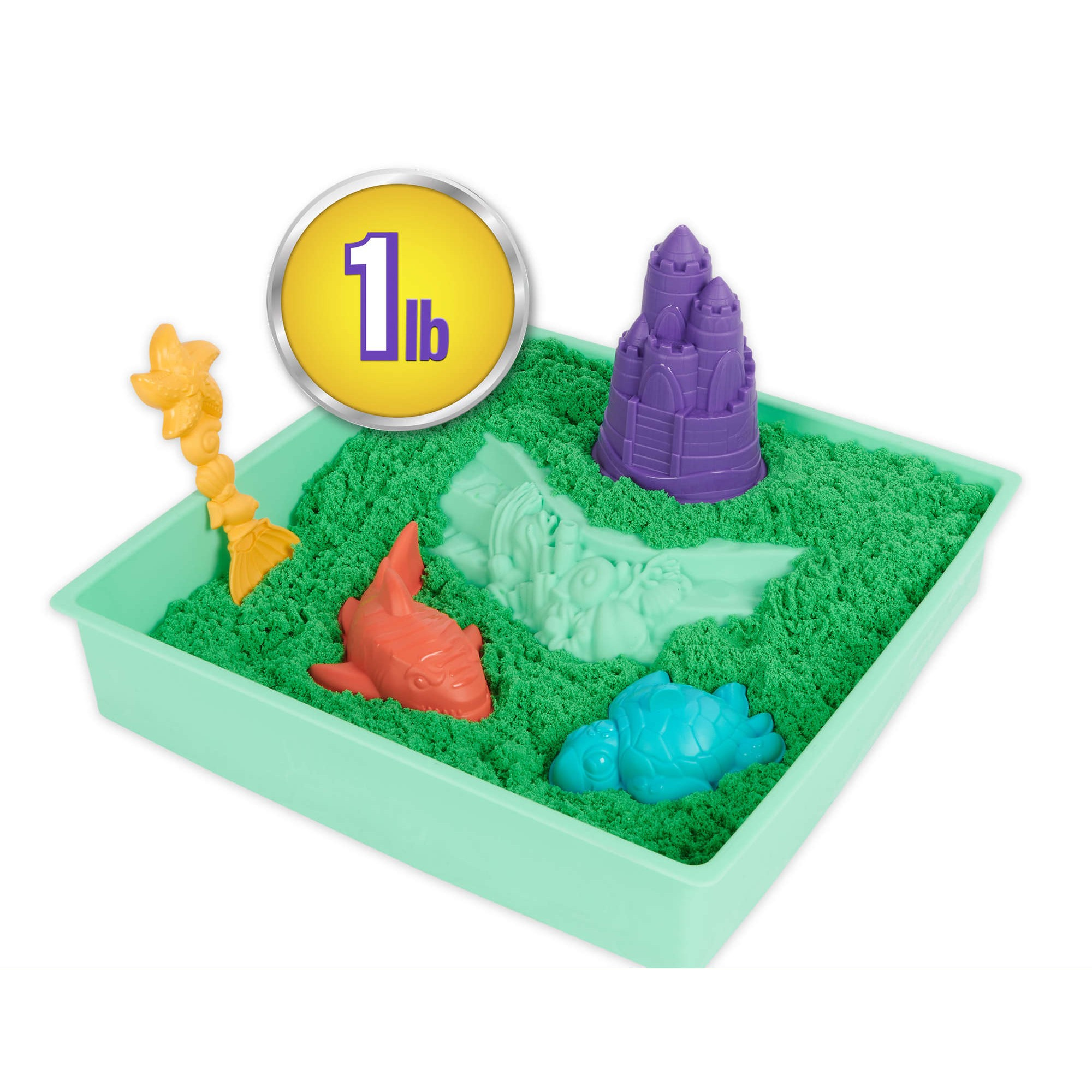 Piasek kinetyczny plastyczny Kinetic Sand Zestaw Zielony zamek ...