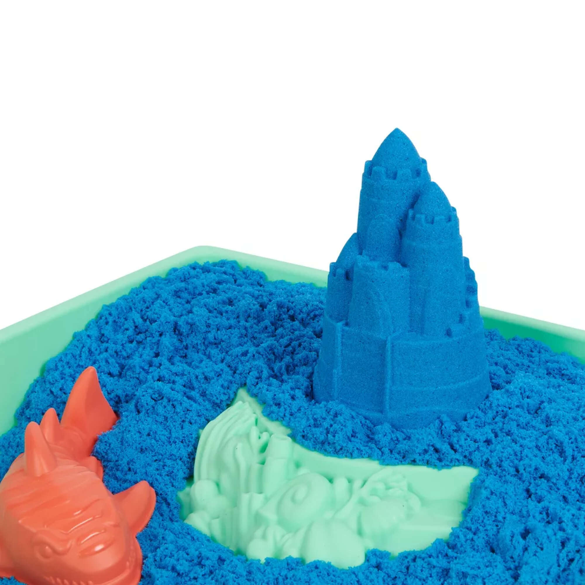 Piasek kinetyczny plastyczny Kinetic Sand Zestaw zamek z niebieskim ...