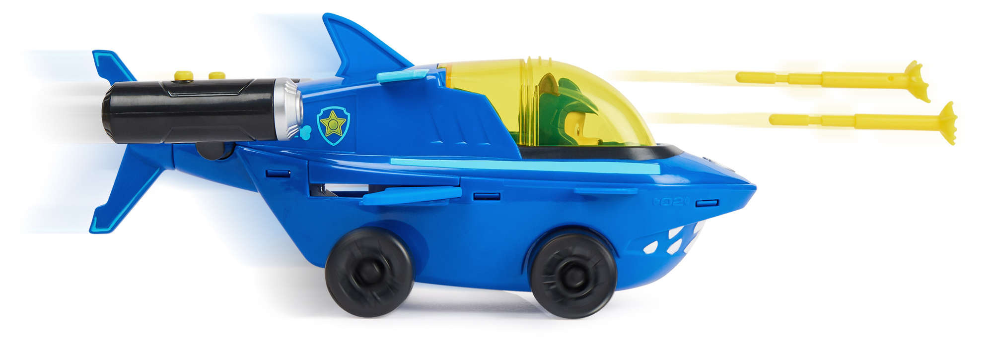 Psi Patrol 2w1 Chase Aqua Pups Zestaw Pojazd podwodny Rekin wyrzutnia ...