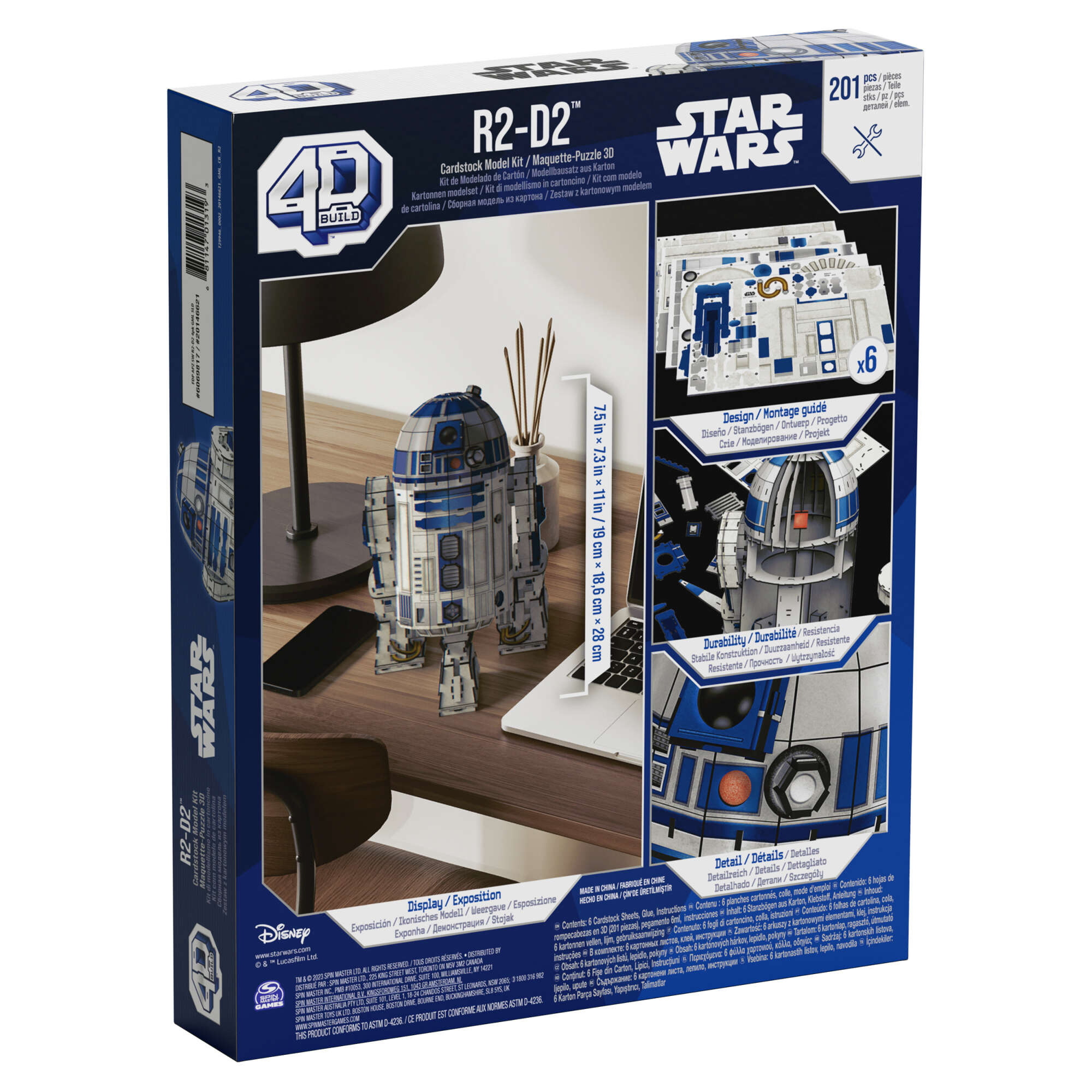 Puzzle 4D Build Star Wars Gwiezdne Wojny R2-D2 model figurka 4D do ...