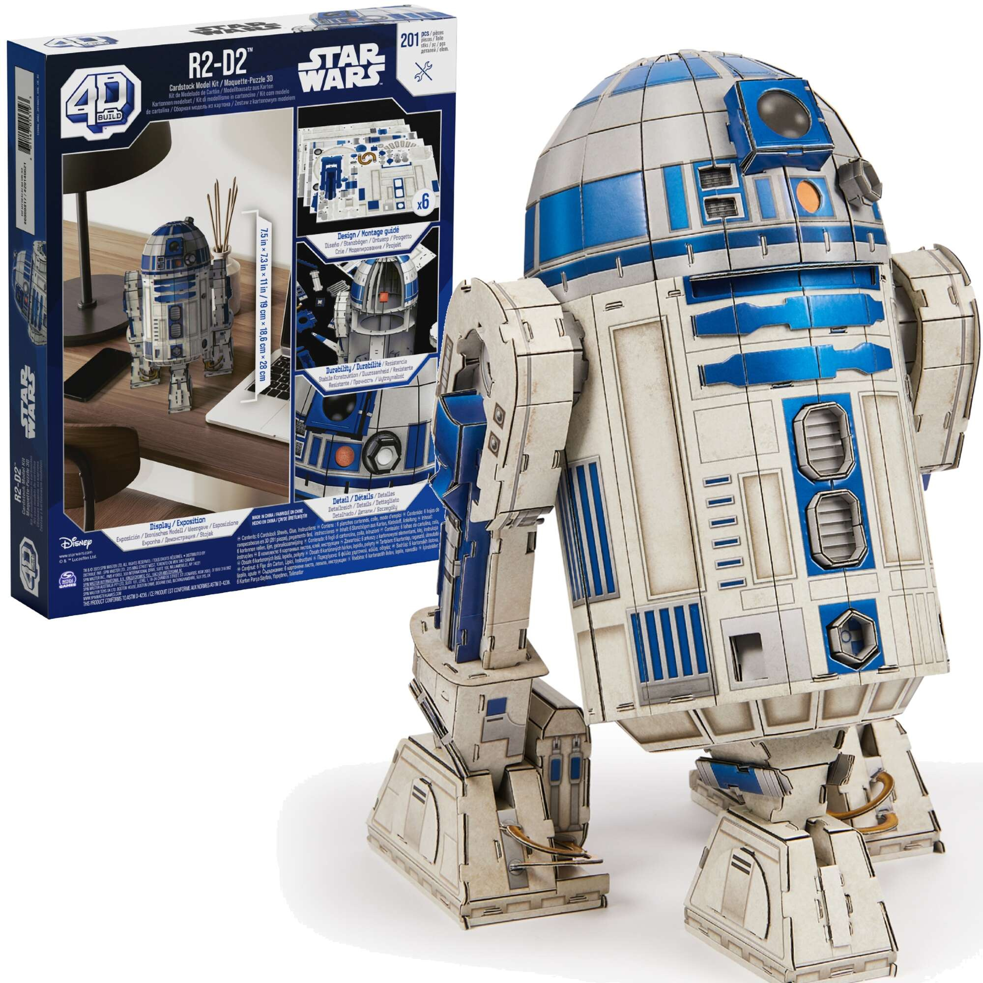 Puzzle 4D Build Star Wars Gwiezdne Wojny R2-D2 model figurka 4D do ...