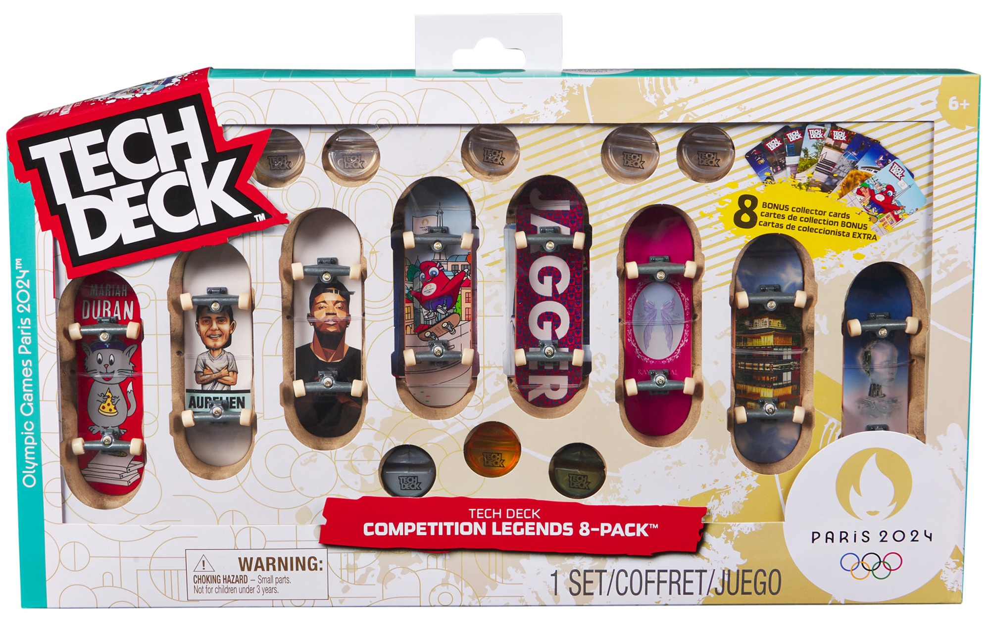 Tech Deck zestaw Competition Legends Paris 2024 8 deskorolek +akcesoria ...