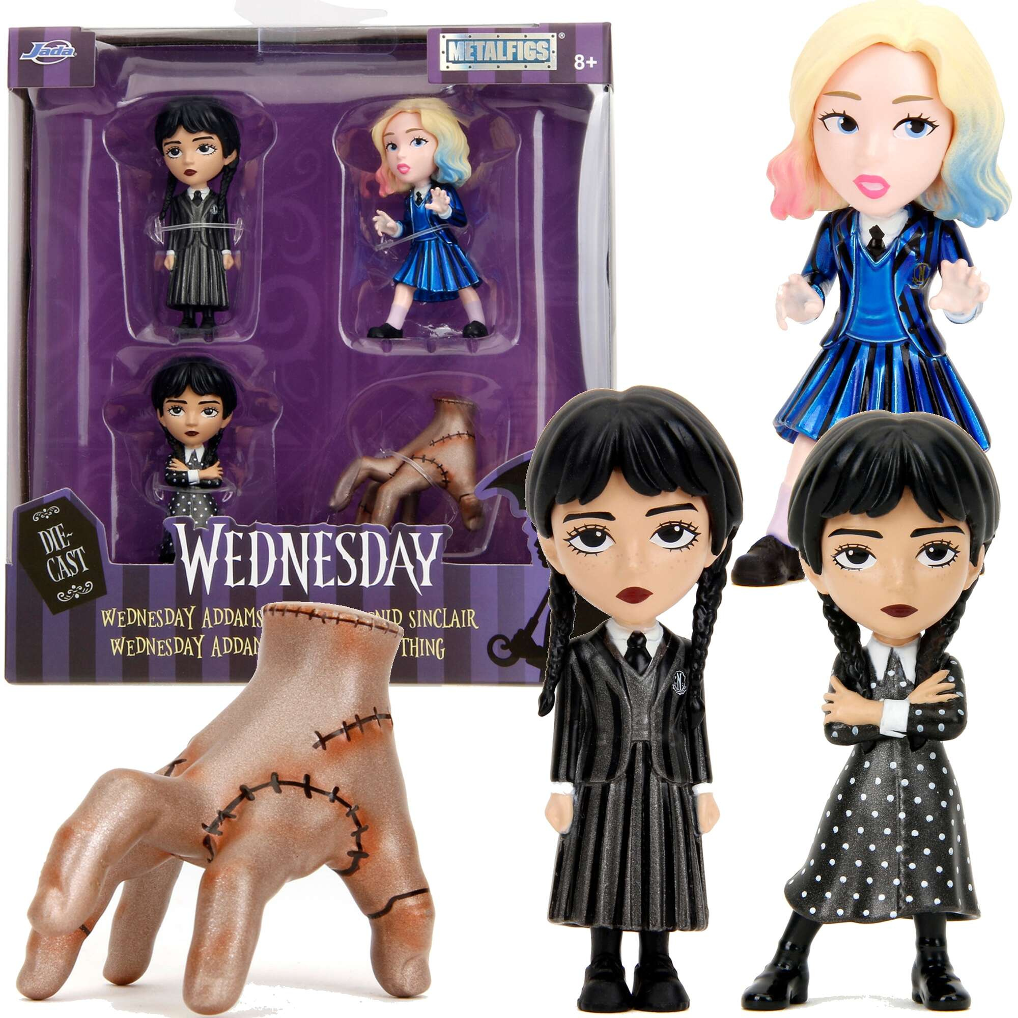 Wednesday Zestaw 4 metalowe figurki kolekcjonerskie 6 cm Enid Sinclair ...