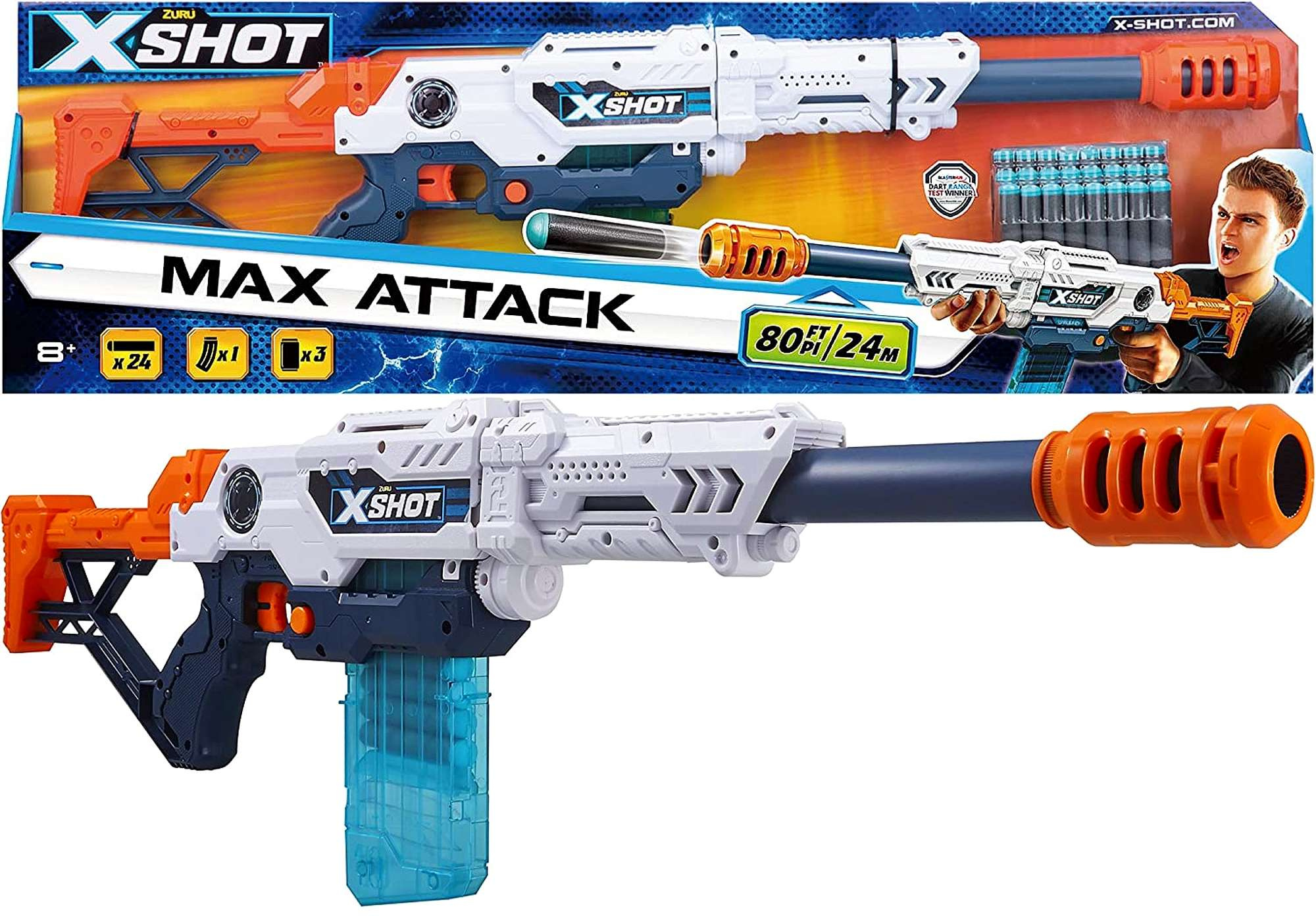 Zuru X-shot pistolet Max Attack + 24 strzałki : Humbi.pl
